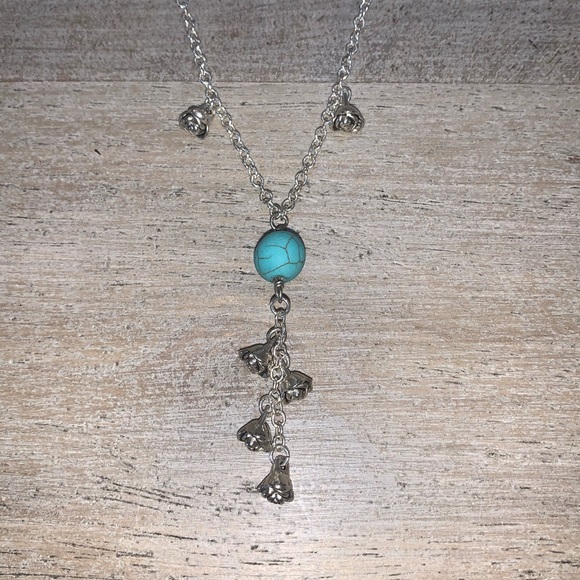 Jewelry | Custom Made Turquoise And Silver Necklace | Poshmark
